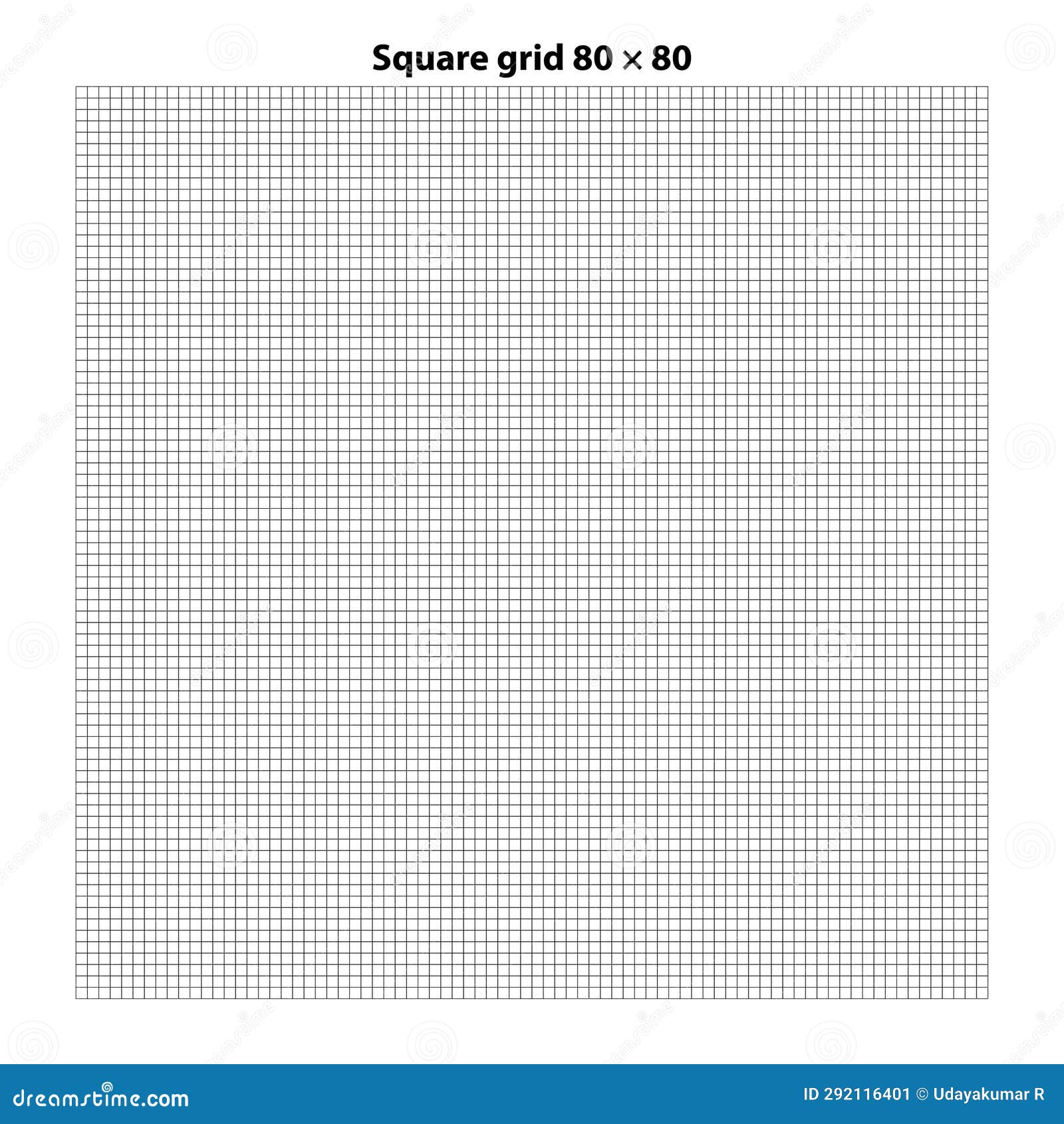 Square Grid with 80 by 80 Squares, Grid Texture Background, Vector ...