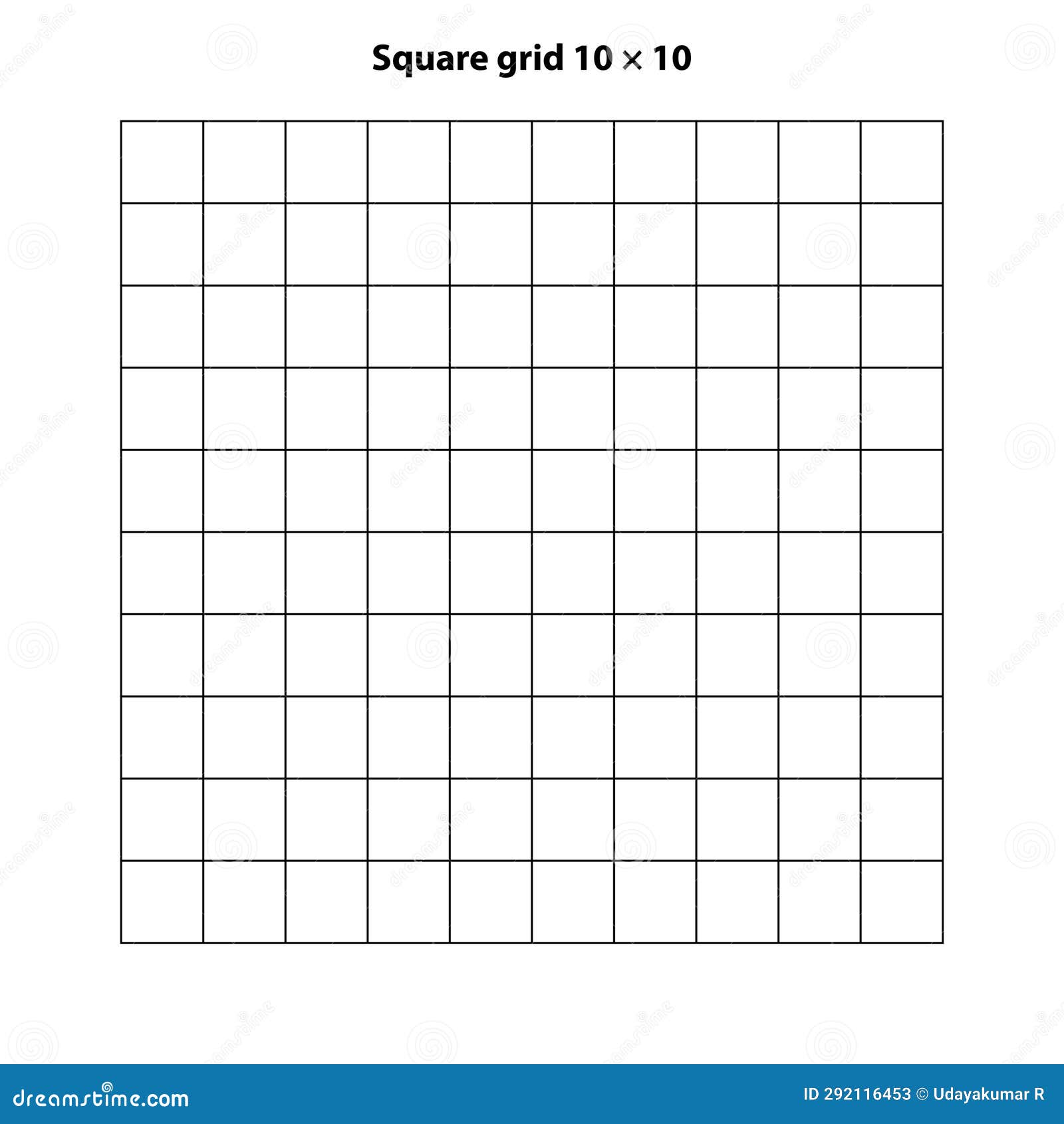 Square Grid with 10 by 10 Squares, Grid Texture Background, Vector ...
