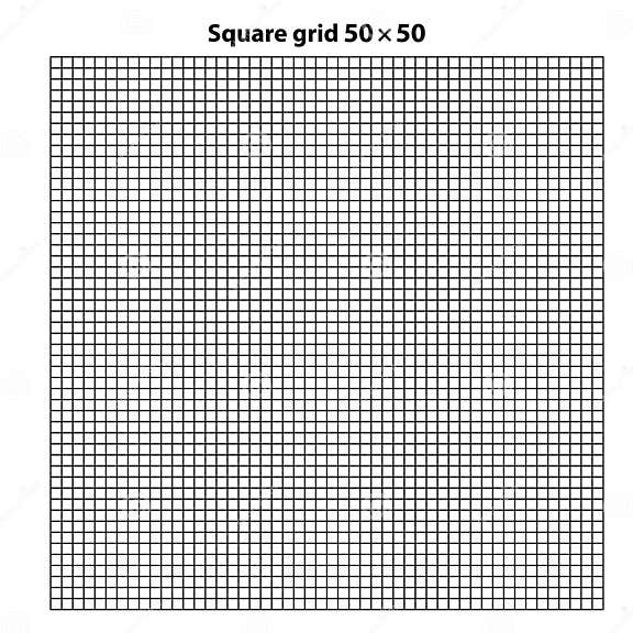 Square Grid with 50 by 50 Squares, Grid Texture Background, Vector ...