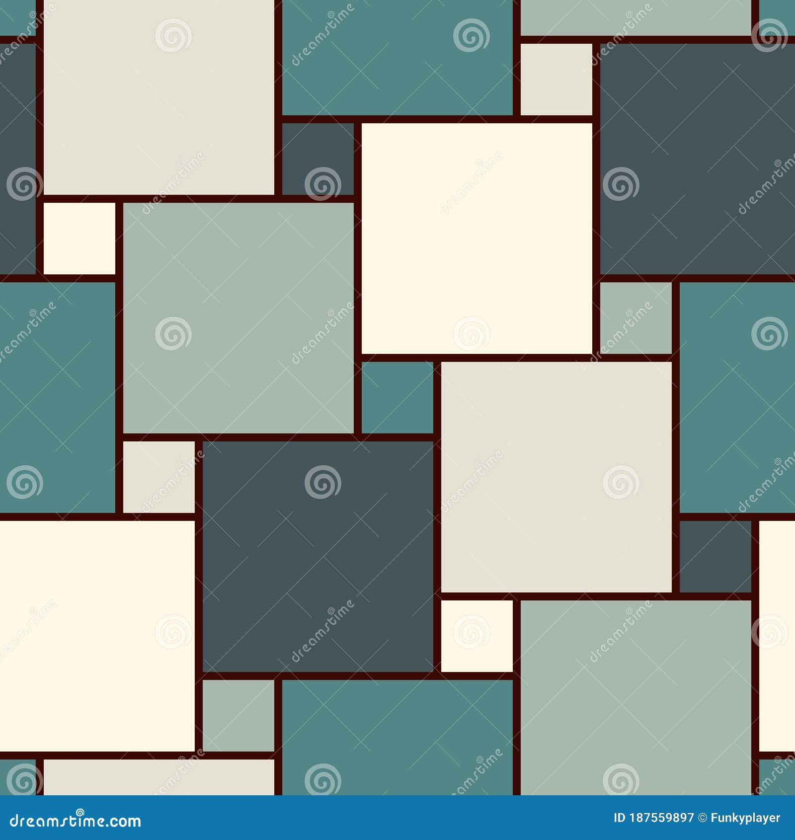 Square Grid Texture. Pythagorean Tiling Motif. Seamless Pattern Design ...