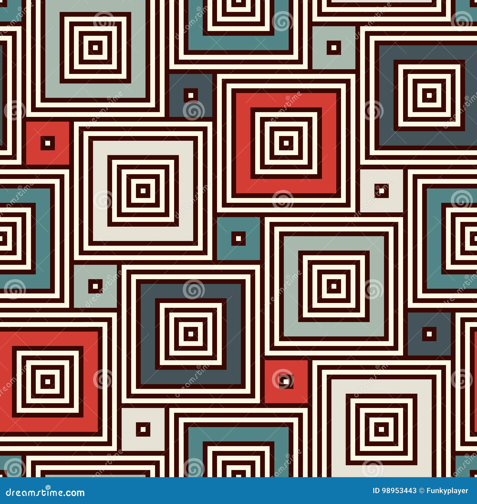 Square Grid Texture. Pythagorean Tiling Motif. Seamless Pattern Design ...