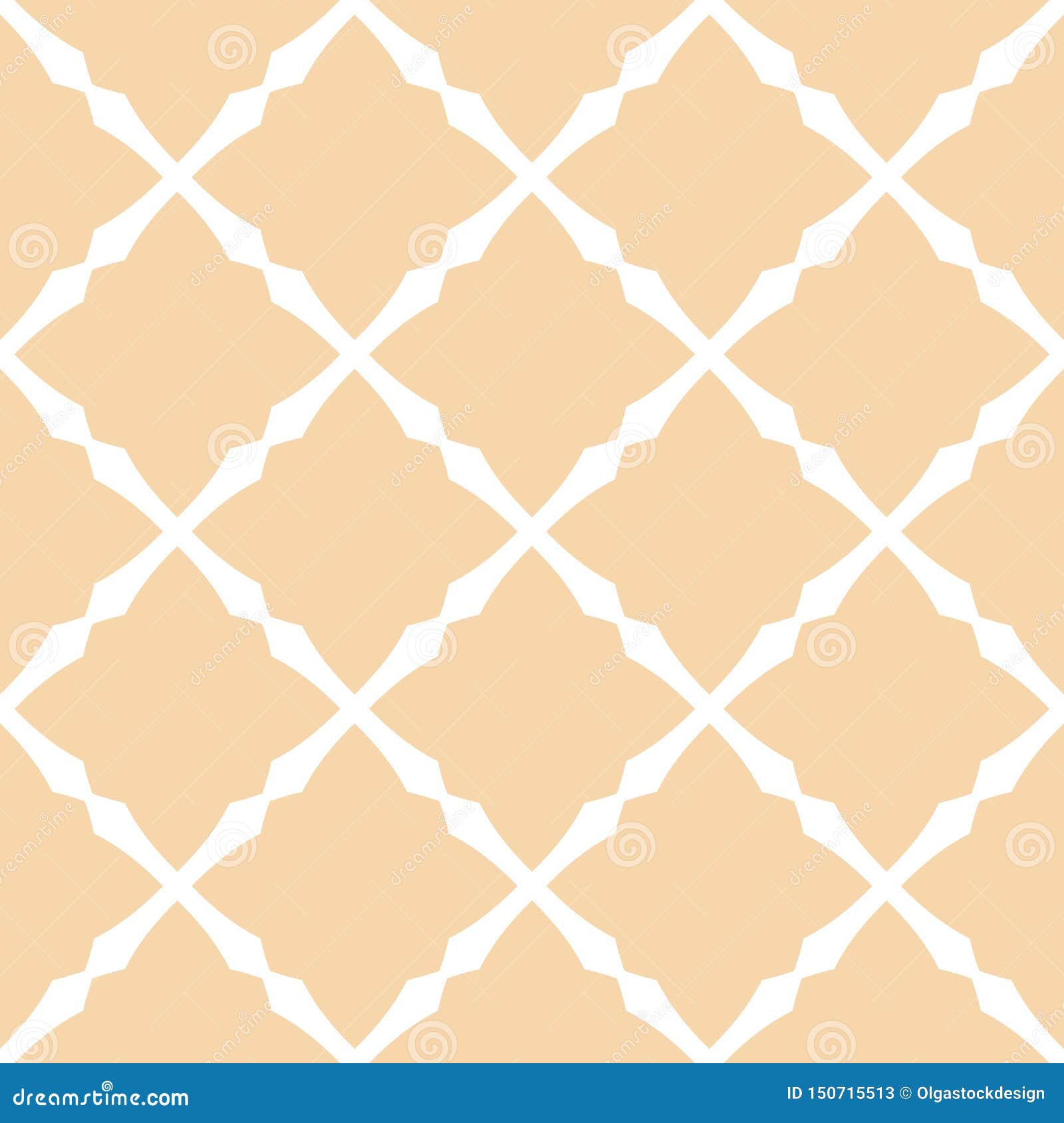 Square Grid Vector Seamless Pattern. Subtle Abstract Yellow Geometric ...
