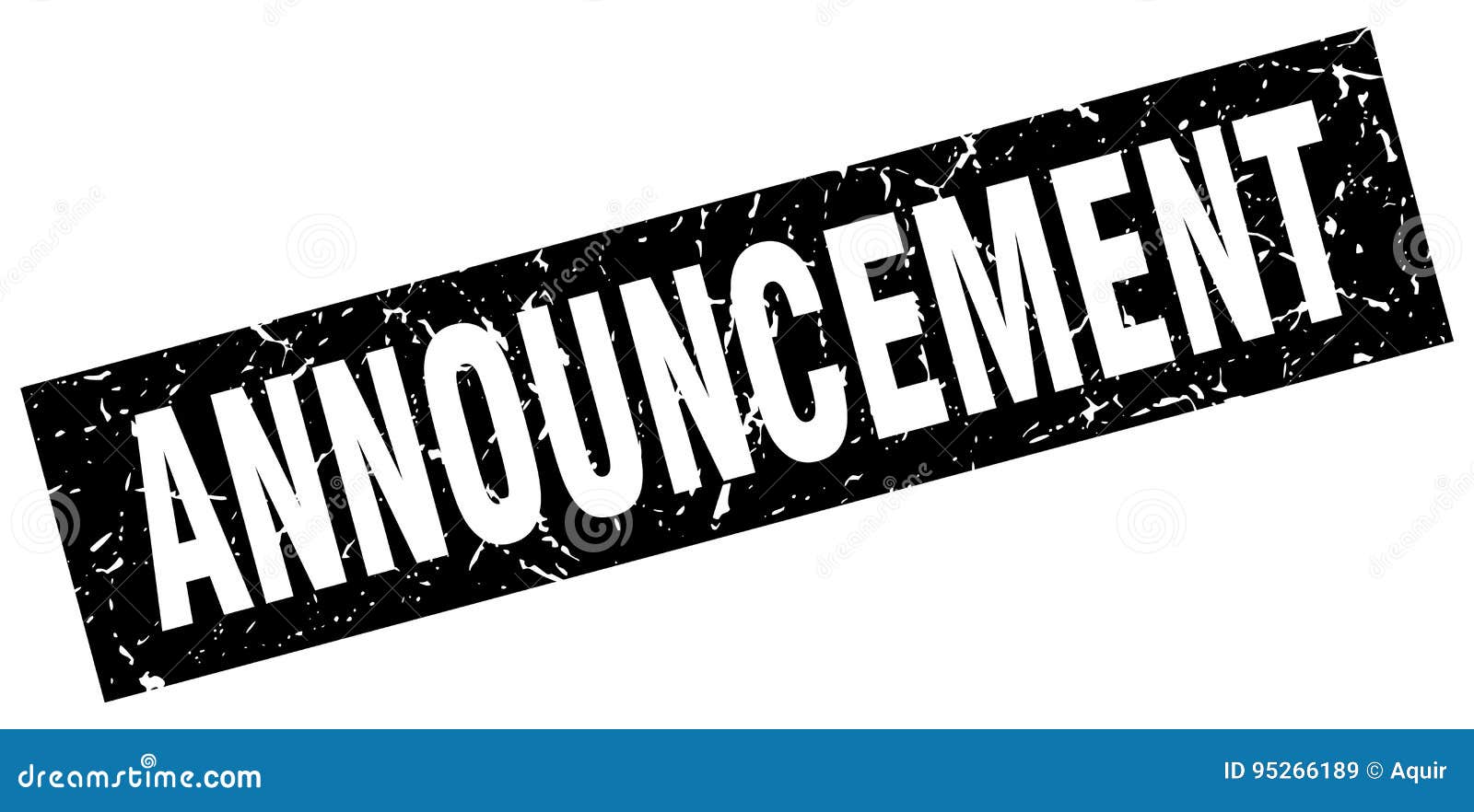 Square Grunge Announcement Stamp Stock Vector - Illustration of ...