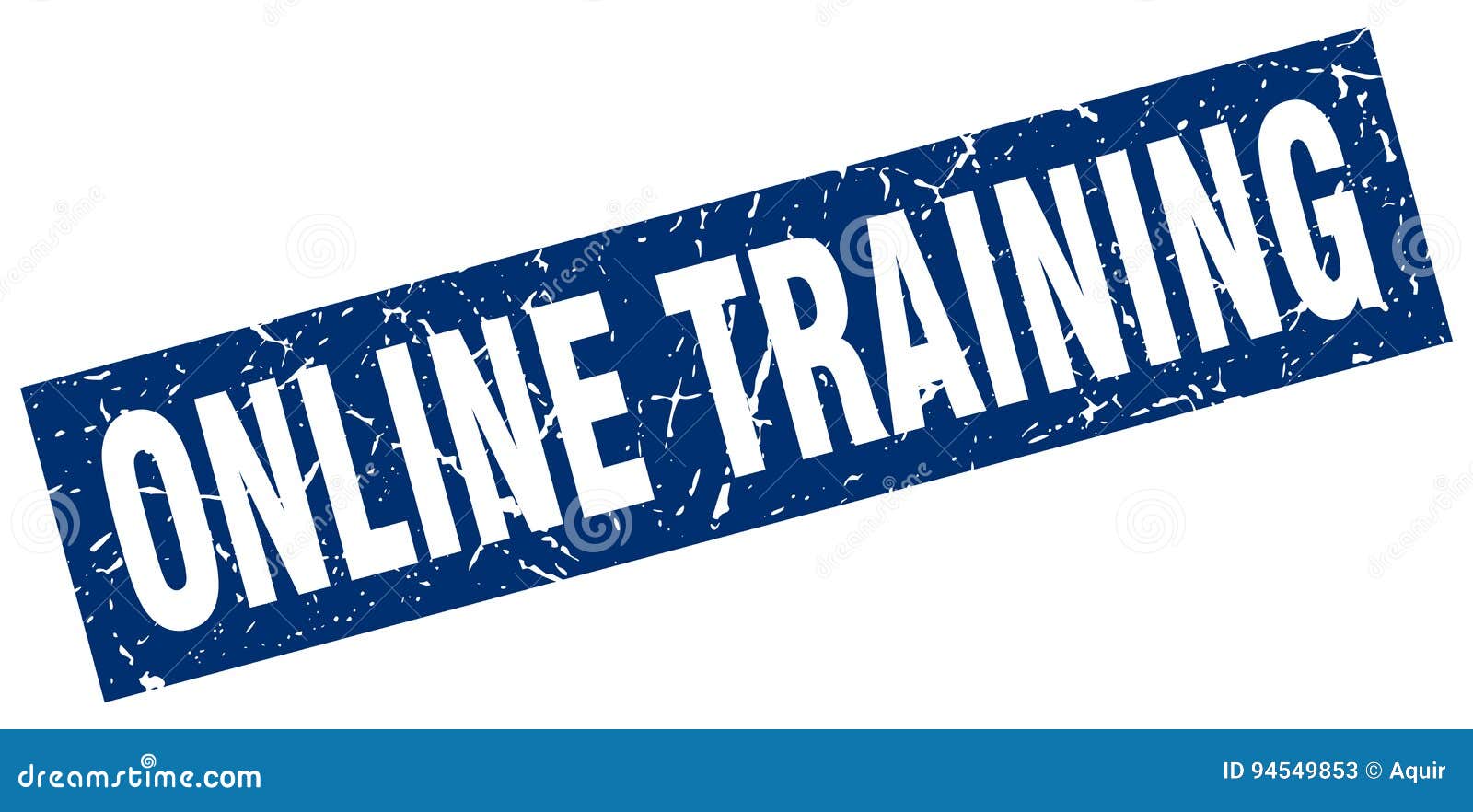 Square Grunge Online Training Stamp Stock Vector - Illustration of ...