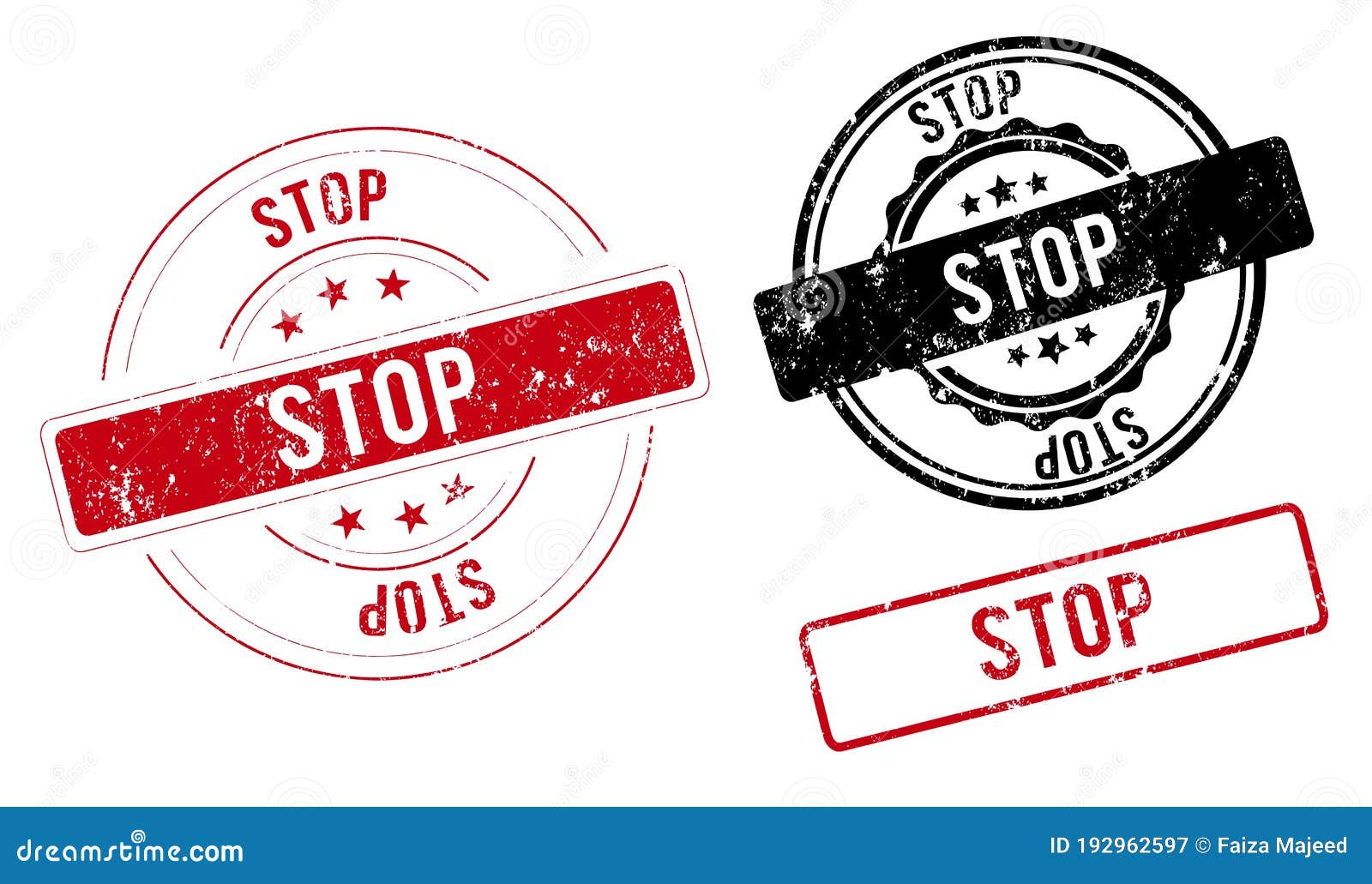 Square Grunge Red Stop Stamp Stock Vector - Illustration of sample ...
