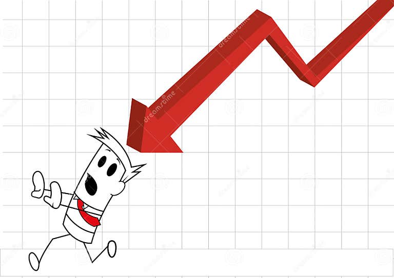 Square Guy-Chasing Negative Charts Stock Vector - Illustration of ...