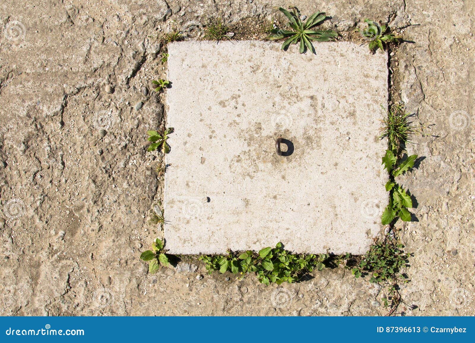 Square Hatch on a Concrete Background Stock Image - Image of copy ...