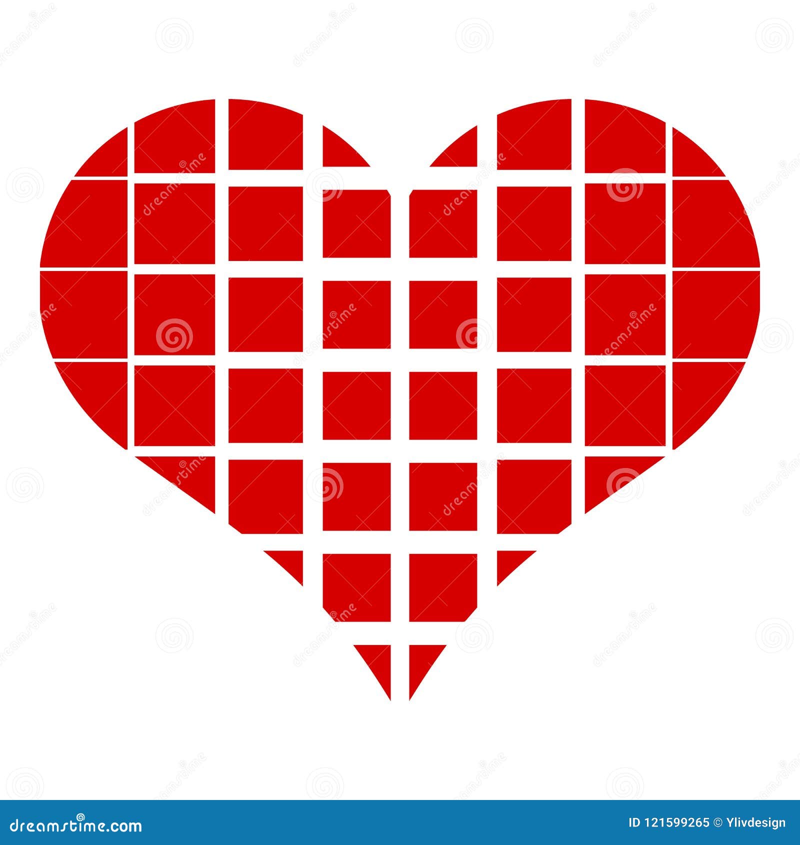 Square in Heart Icon, Simple Style Stock Vector - Illustration of ...