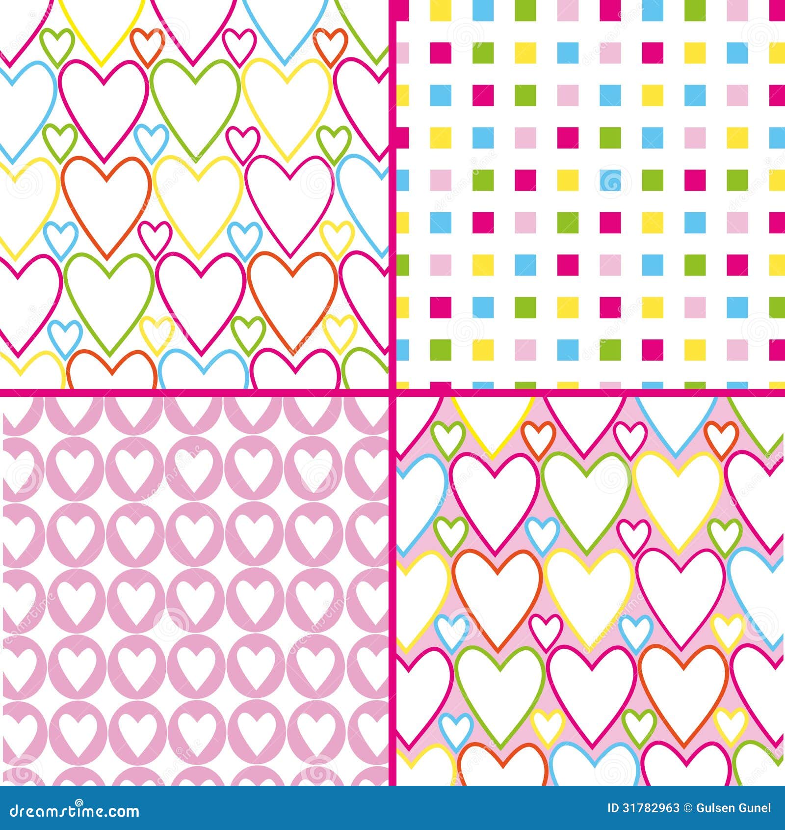 Square heart pattern stock vector. Illustration of fabric - 31782963