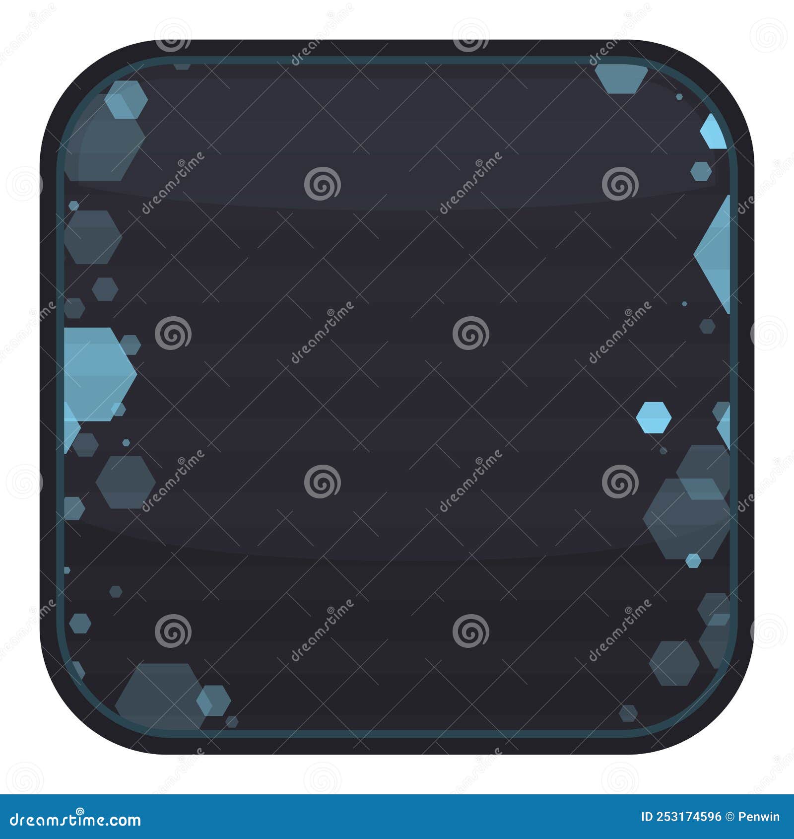 Square Hi Tech Template with Geometric Forms, Vector Illustration Stock ...