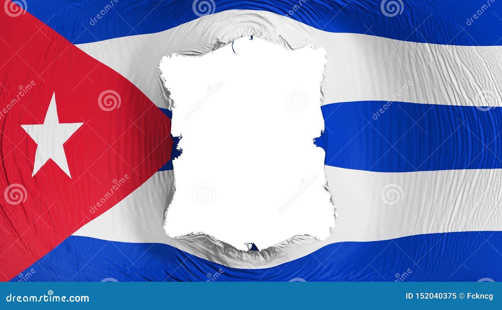 Square Hole in the Cuba Flag Stock Illustration - Illustration of holes ...