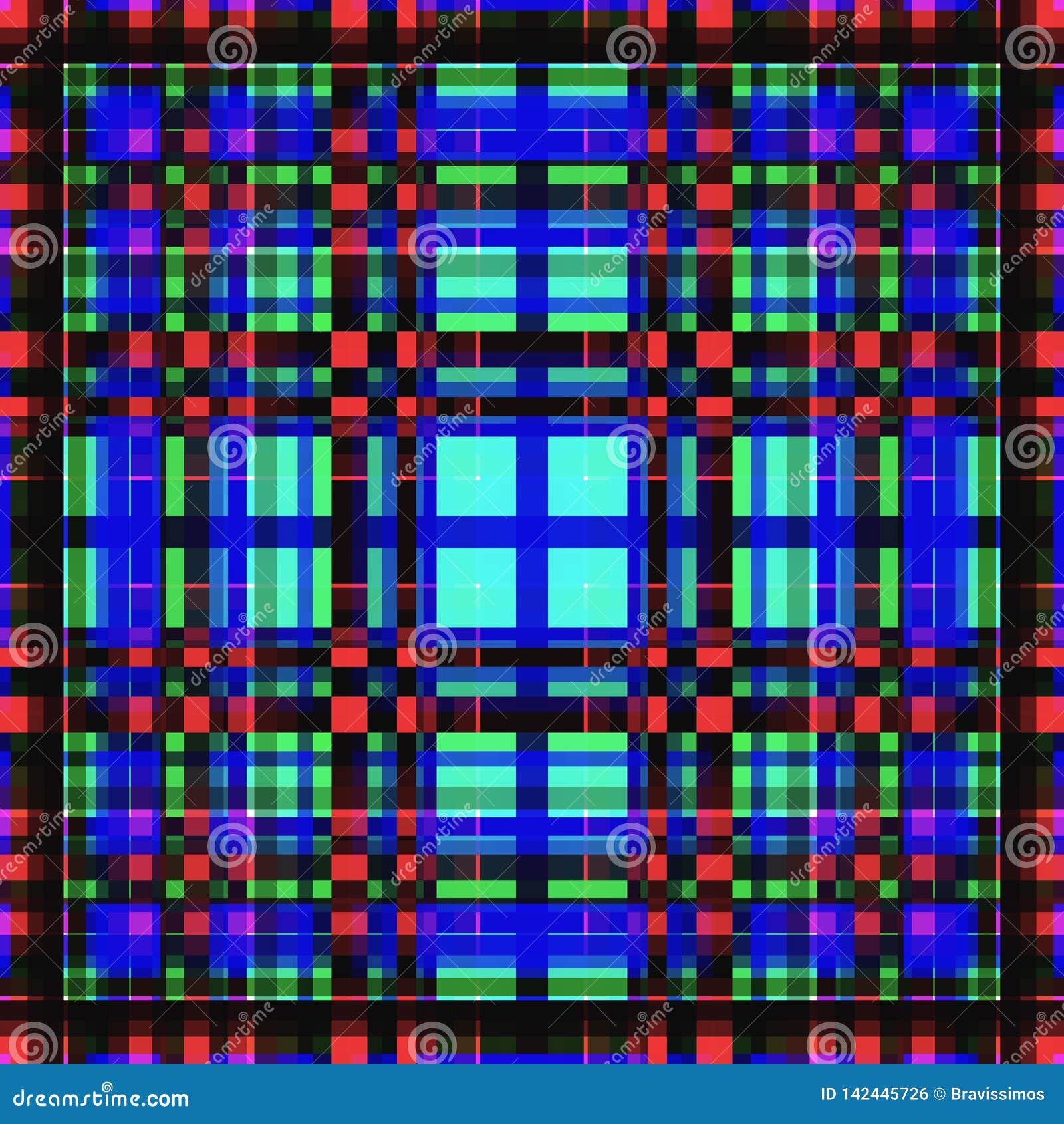 Square Hypnotic Pattern, Illusion Geometric. Decor Repeat Stock ...