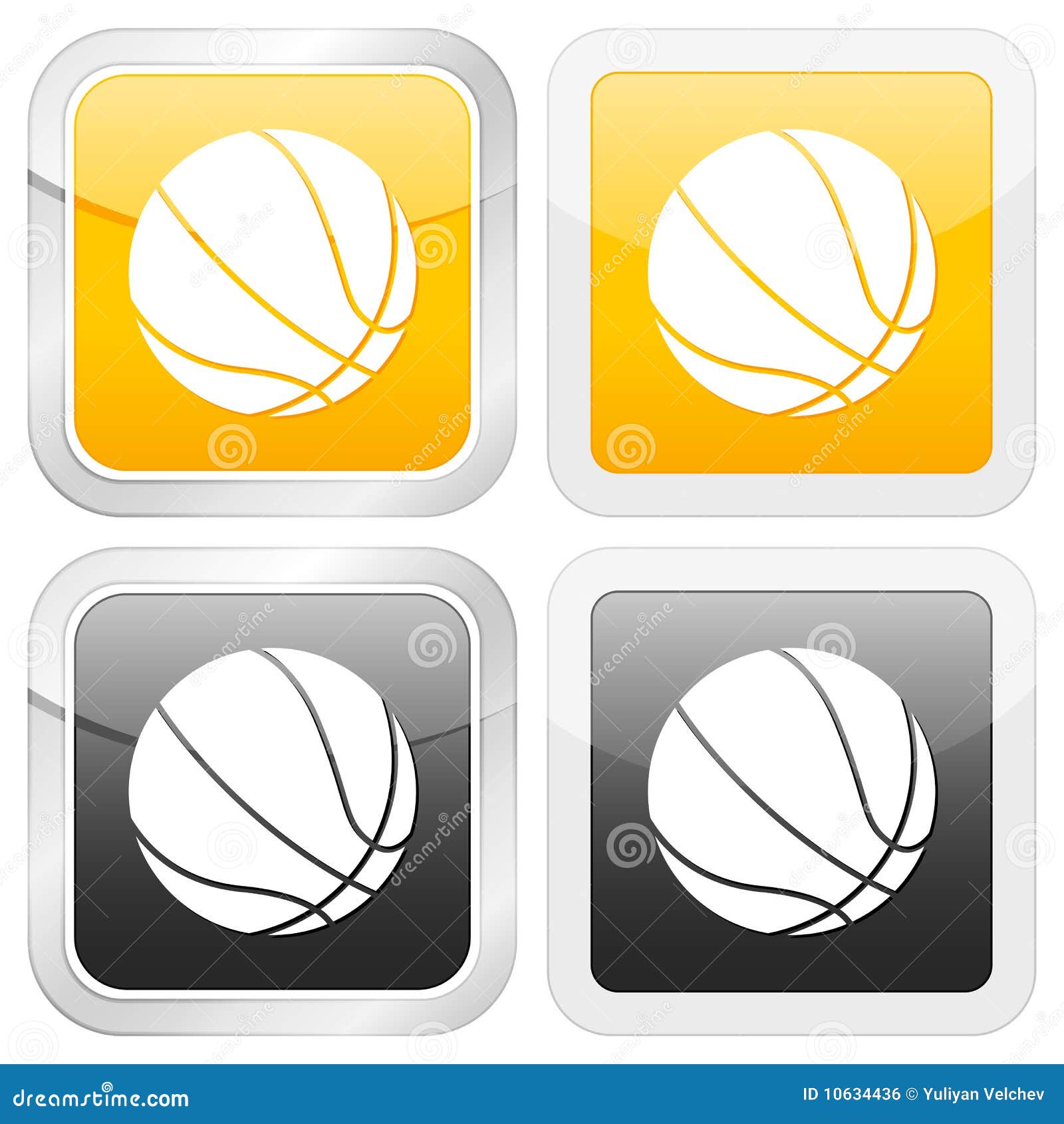 Square icon basketball stock vector. Illustration of game - 10634436