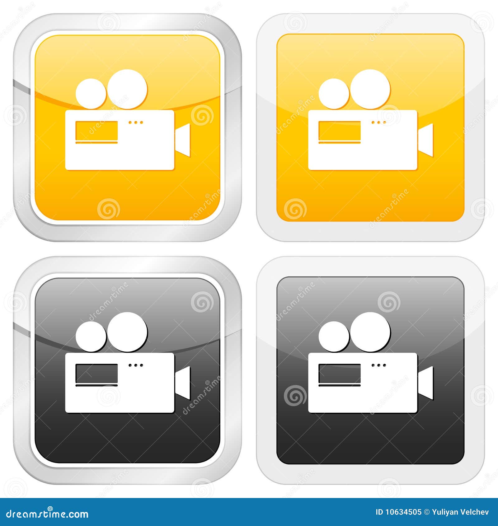 Square icon camera stock vector. Illustration of isolated - 10634505