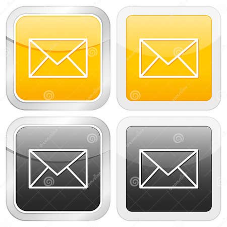 Square icon mail stock vector. Illustration of design - 10645148