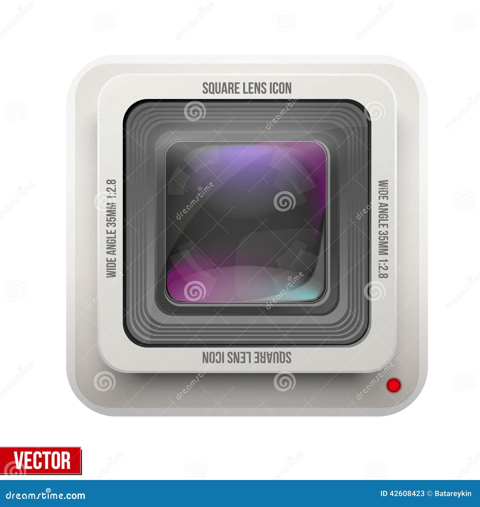 The Square Icon Photography or Video Lens. Stock Vector - Illustration ...