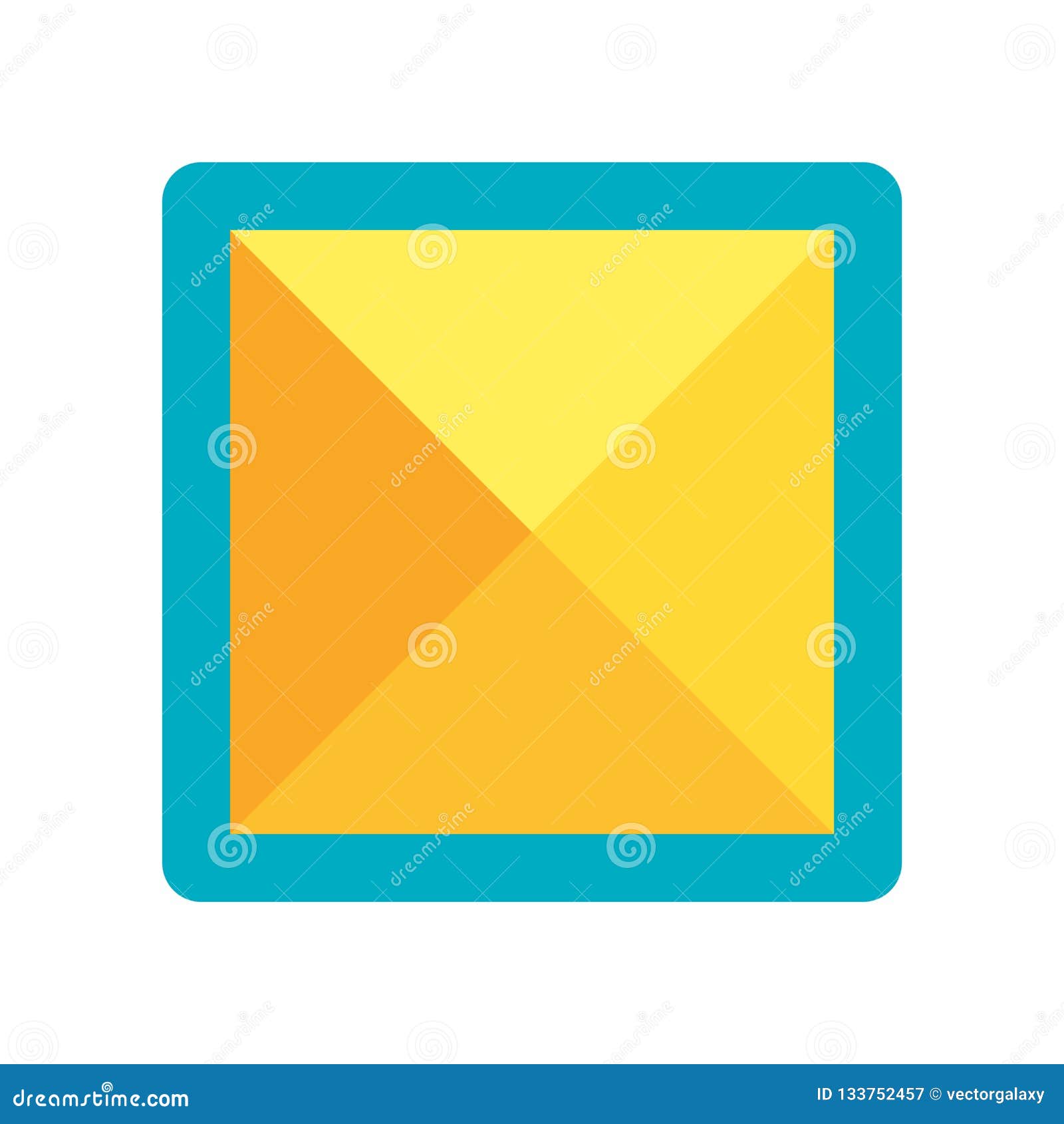 Square Icon Vector Isolated on White Background, Square Sign Stock ...