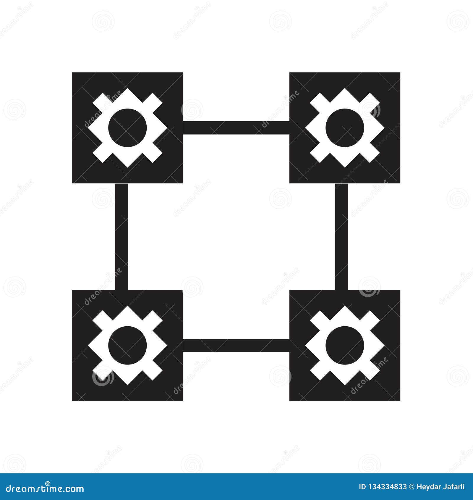 Square Icon Vector Sign and Symbol Isolated on White Background, Square ...