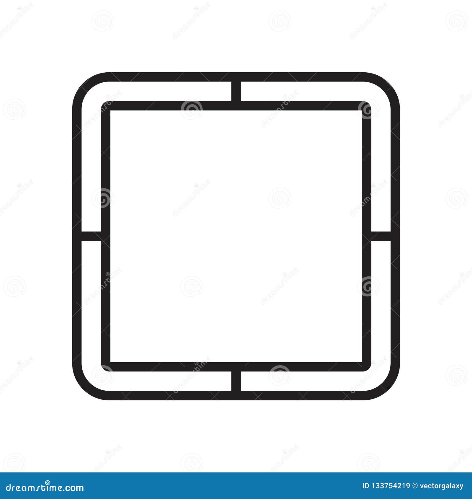 Square Icon Vector Sign and Symbol Isolated on White Background, Square ...