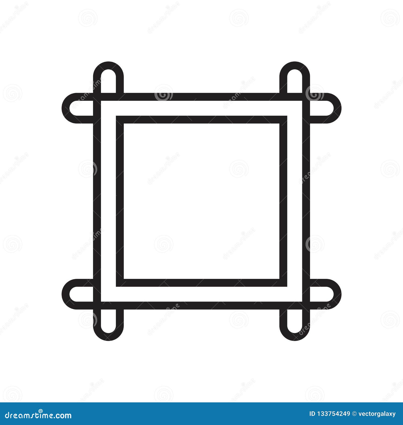 Square Icon Vector Sign and Symbol Isolated on White Background, Square ...