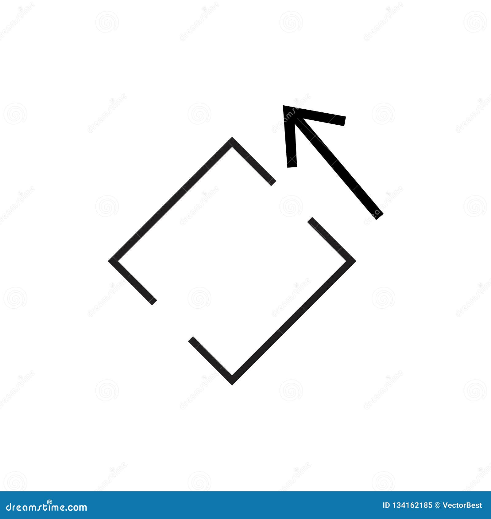 Square Icon Vector Sign and Symbol Isolated on White Background, Square ...