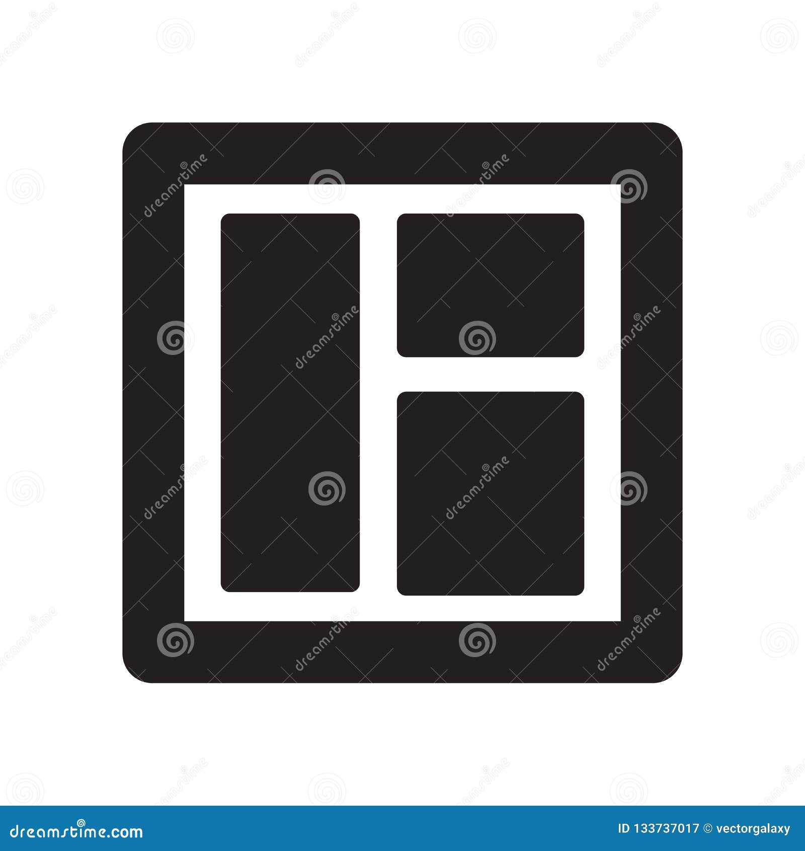 Square Icon Vector Sign and Symbol Isolated on White Background Stock ...
