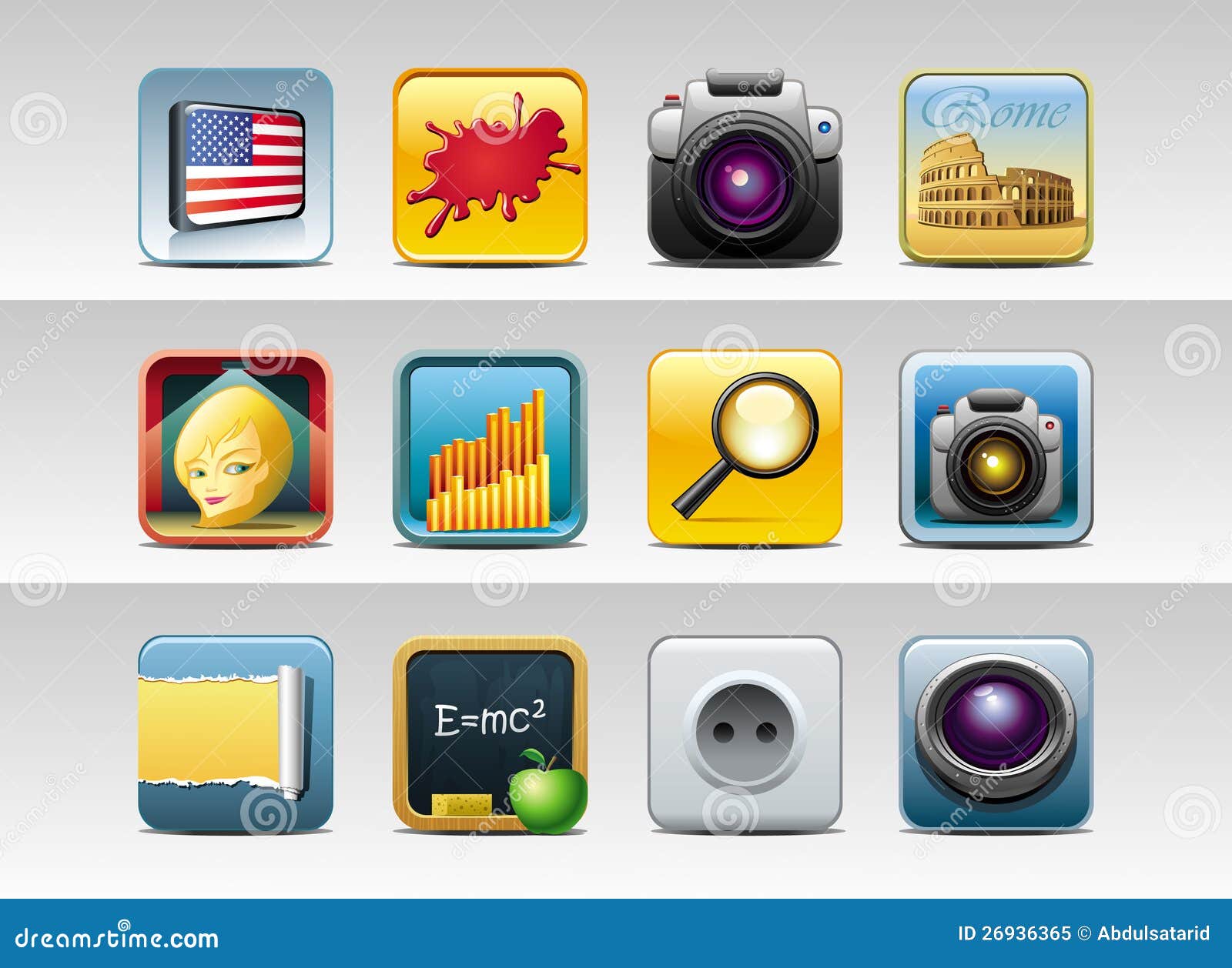 Square Icons Text Infographic, Ui Kit. Templates For Business Vector ...