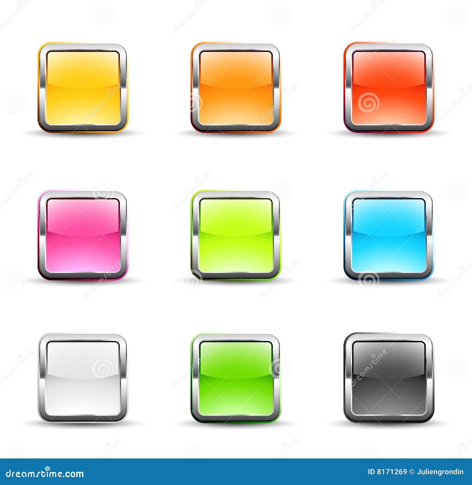 Square icons stock vector. Illustration of internet, button - 8171269