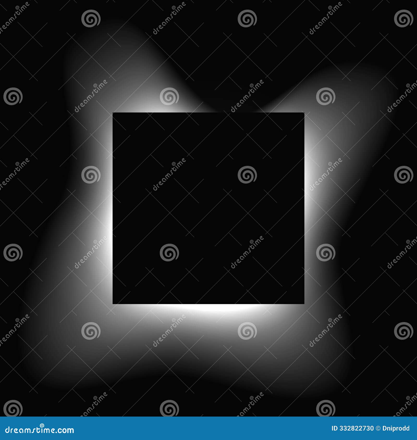 Square Illuminate Light Frame Stock Illustration - Illustration of ...