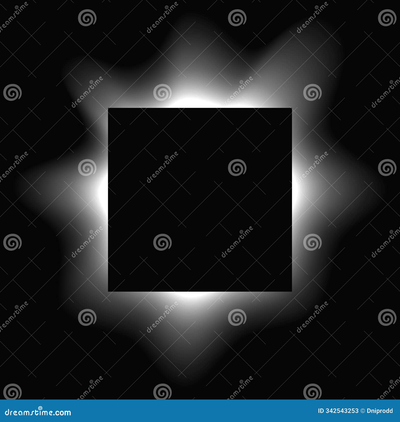 Square Illuminate Light Frame Vector Illustration | CartoonDealer.com ...