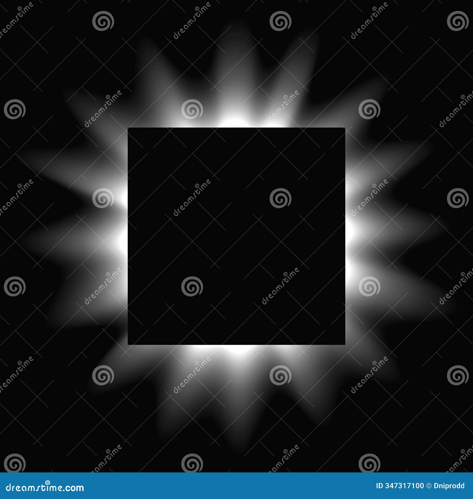 Square Illuminate Light Frame Vector Illustration | CartoonDealer.com ...