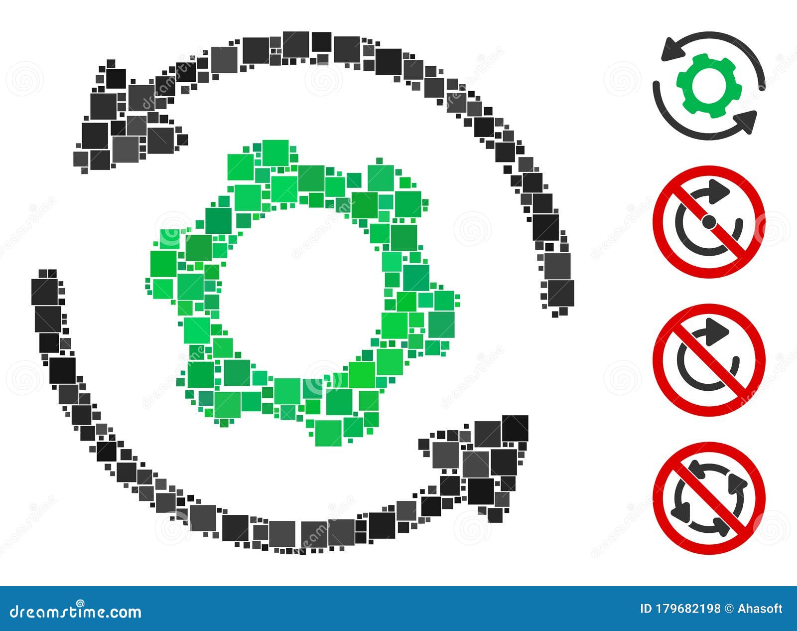 Square Infinite Rotation Icon Vector Collage Stock Vector ...