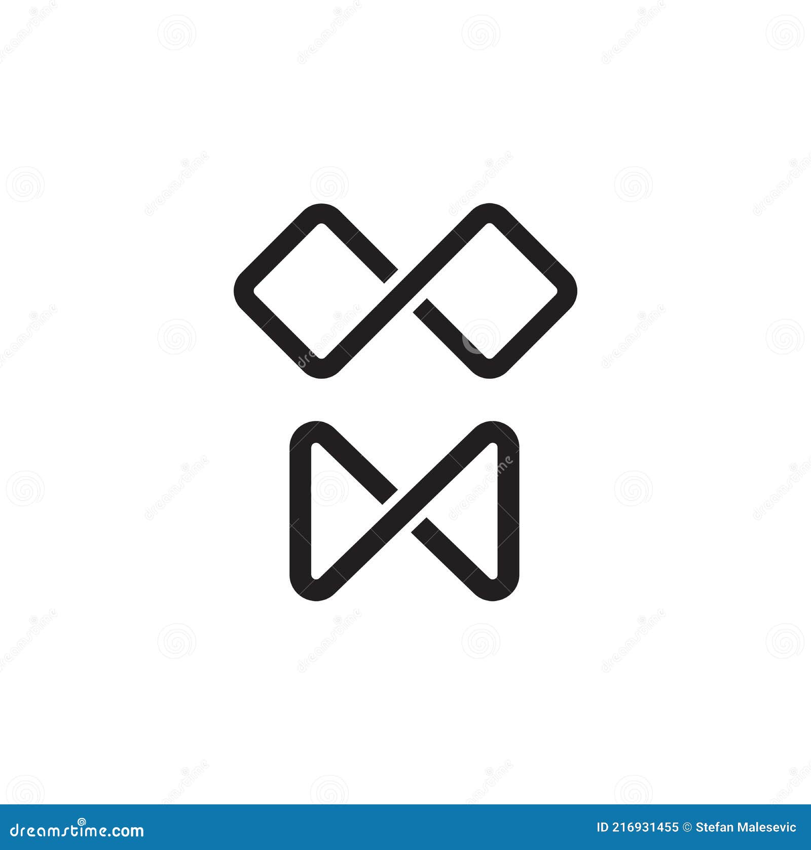 Square infinity signs stock vector. Illustration of linked - 216931455