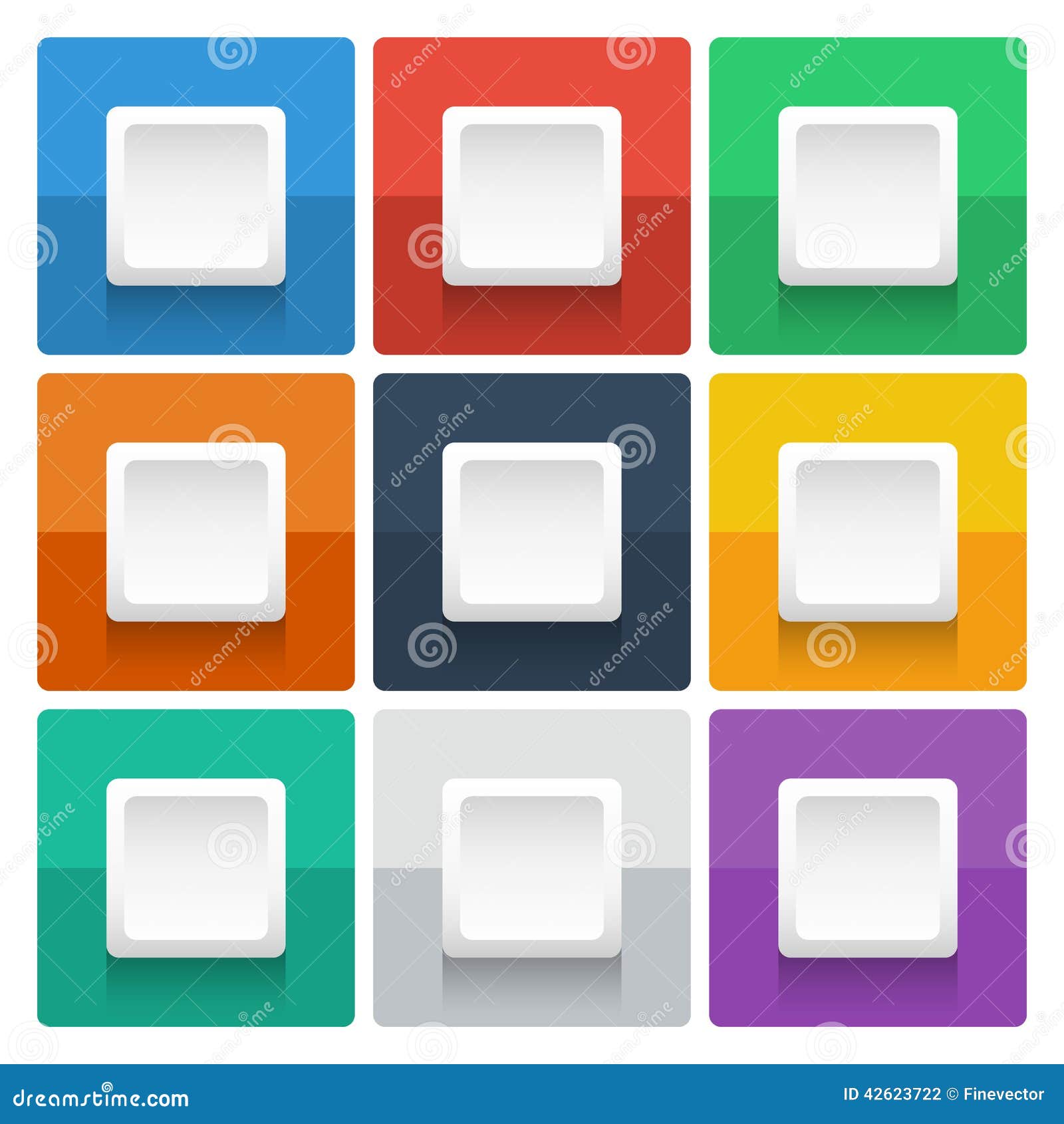 Square Info Graphic Template on Color Background. Stock Vector ...