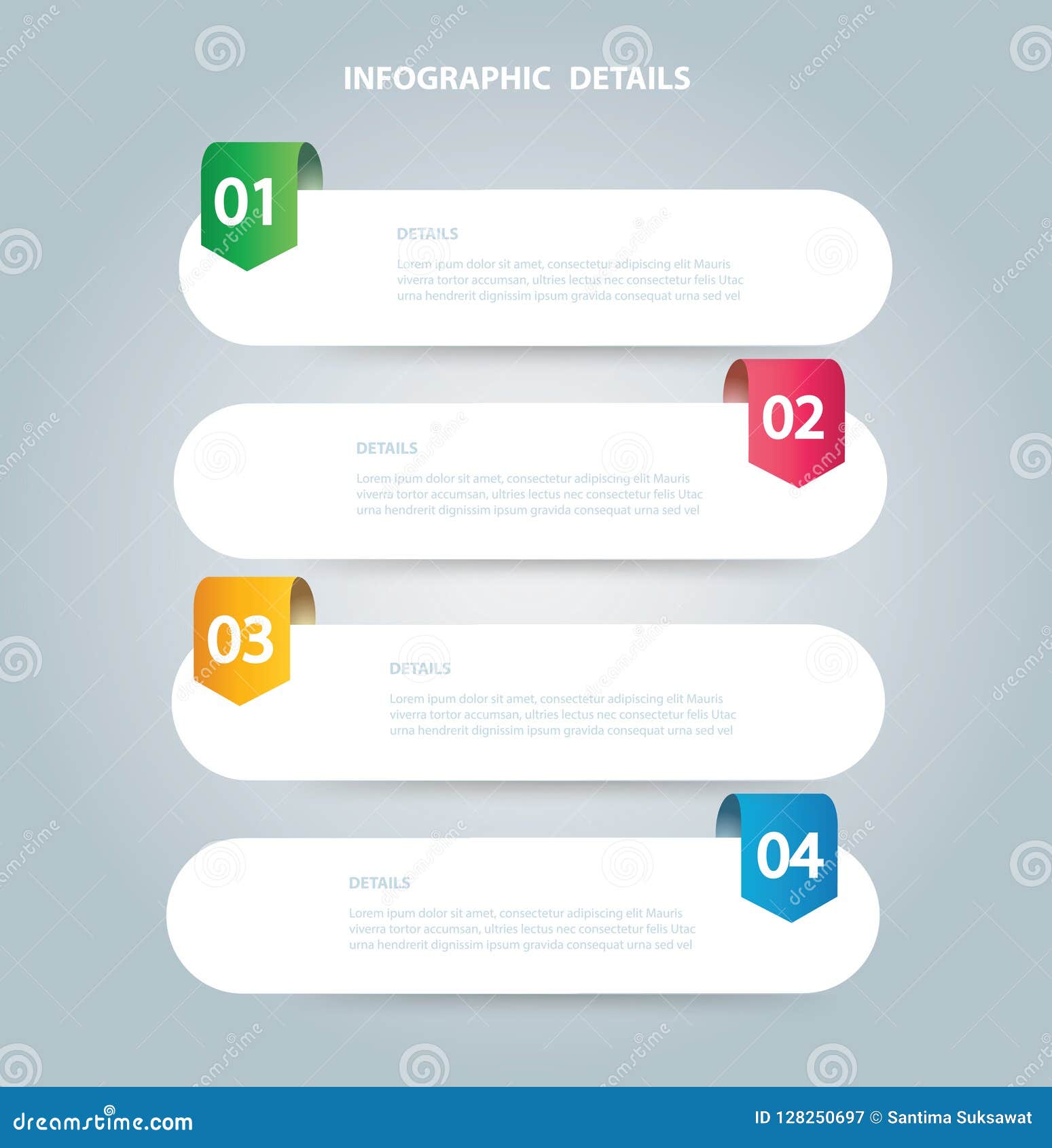 Square Info Graphic Vector Template With 4 Options. Can Be Used For Web ...