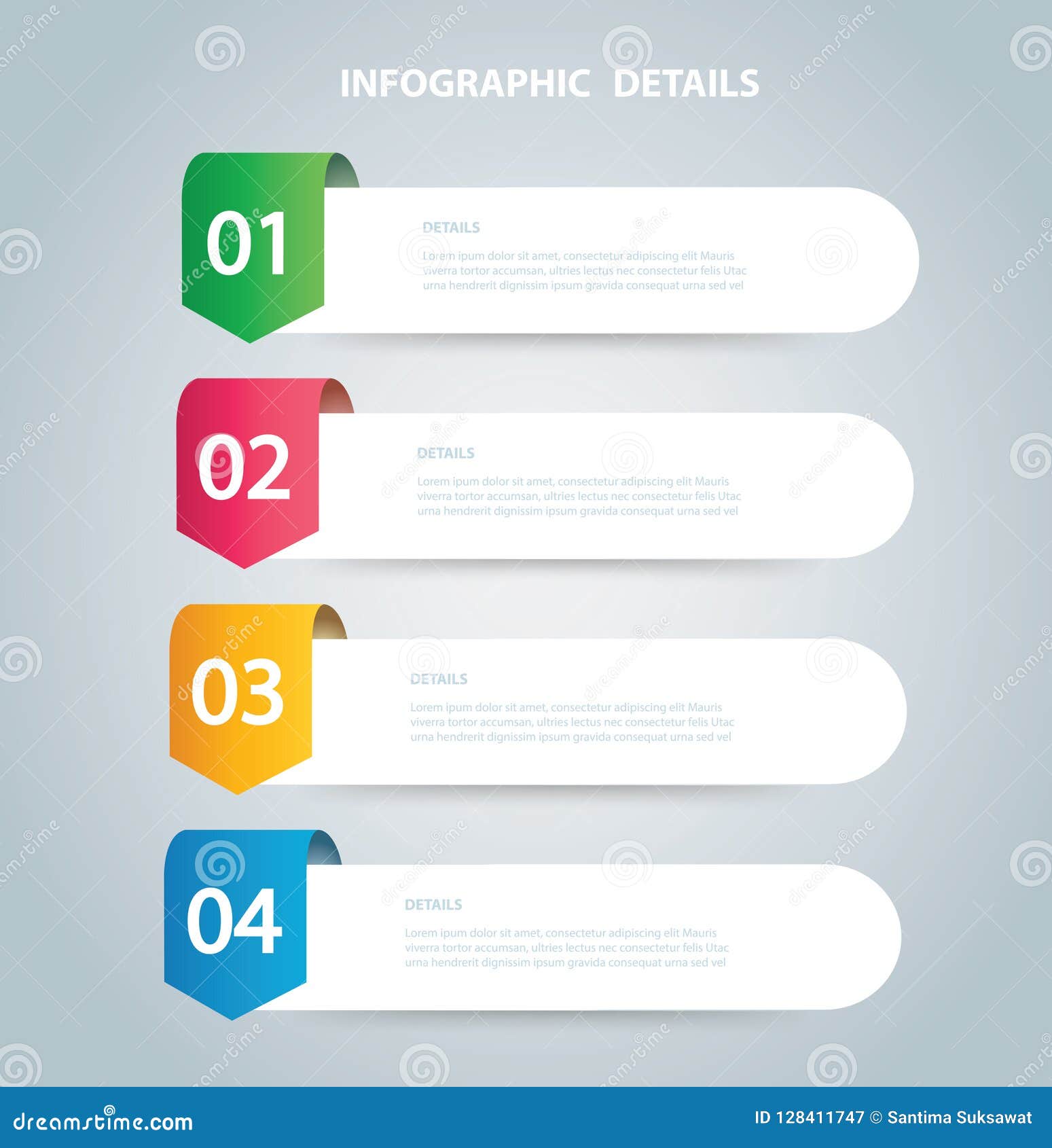 Square Info Graphic Vector Template With 4 Options. Can Be Used For Web ...