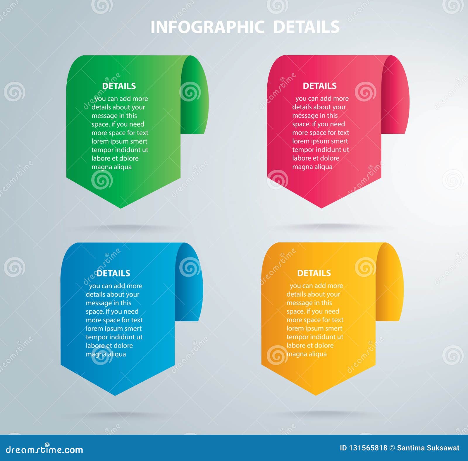 Square Info Graphic Vector Template With 4 Options. Can Be Used For Web ...