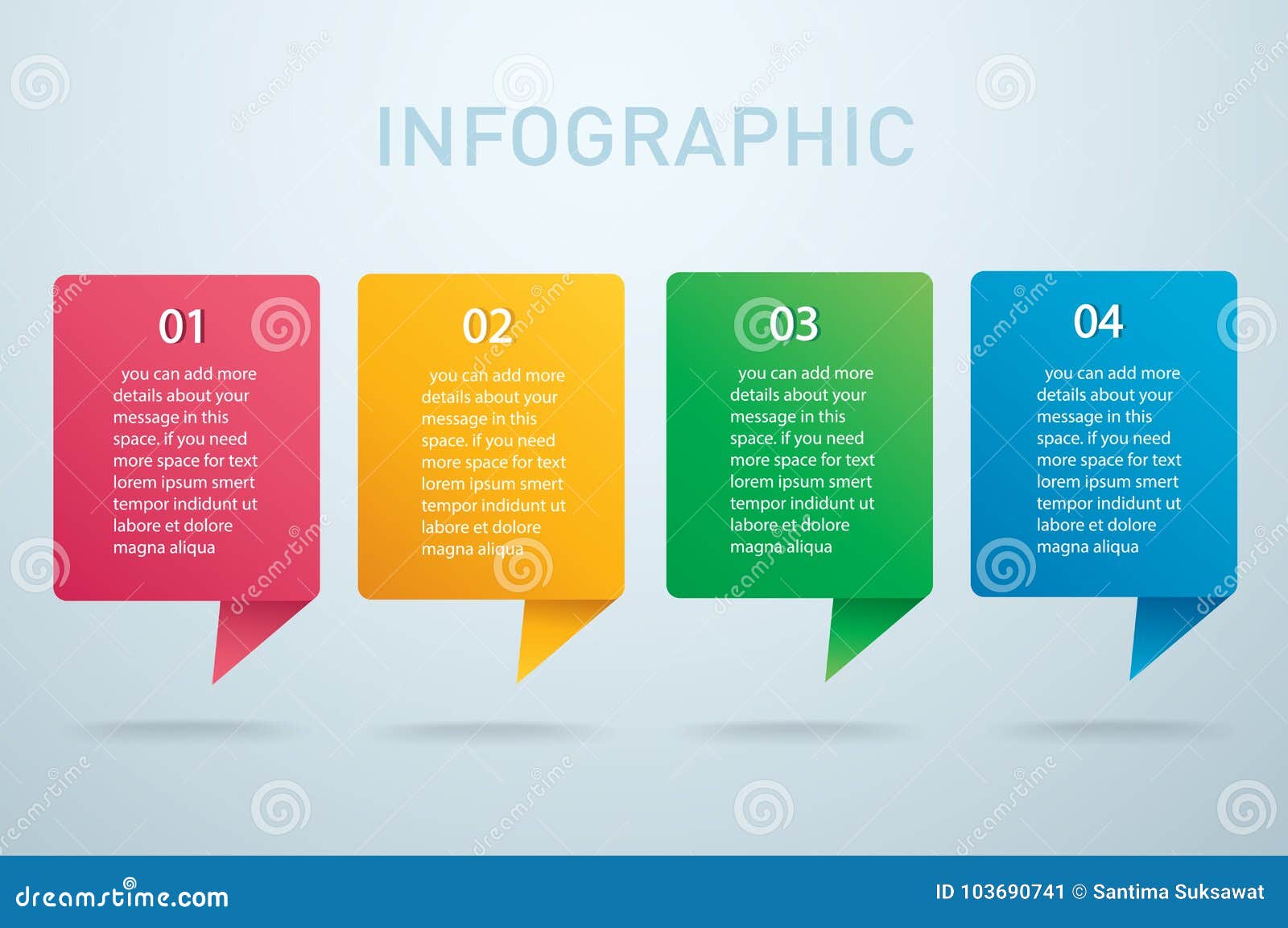 Square Info Graphic Vector Template With 4 Options. Can Be Used For Web ...