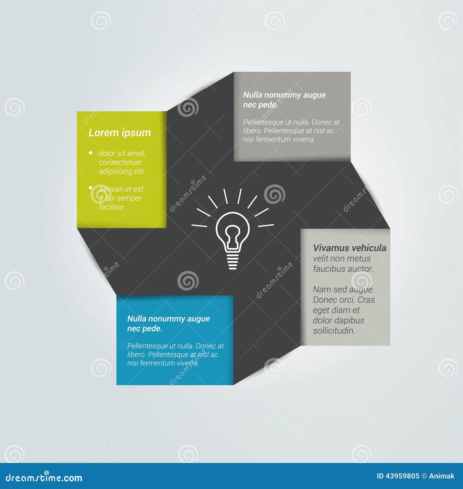 Square Infographic Diagram. Stock Vector - Illustration of diagram ...