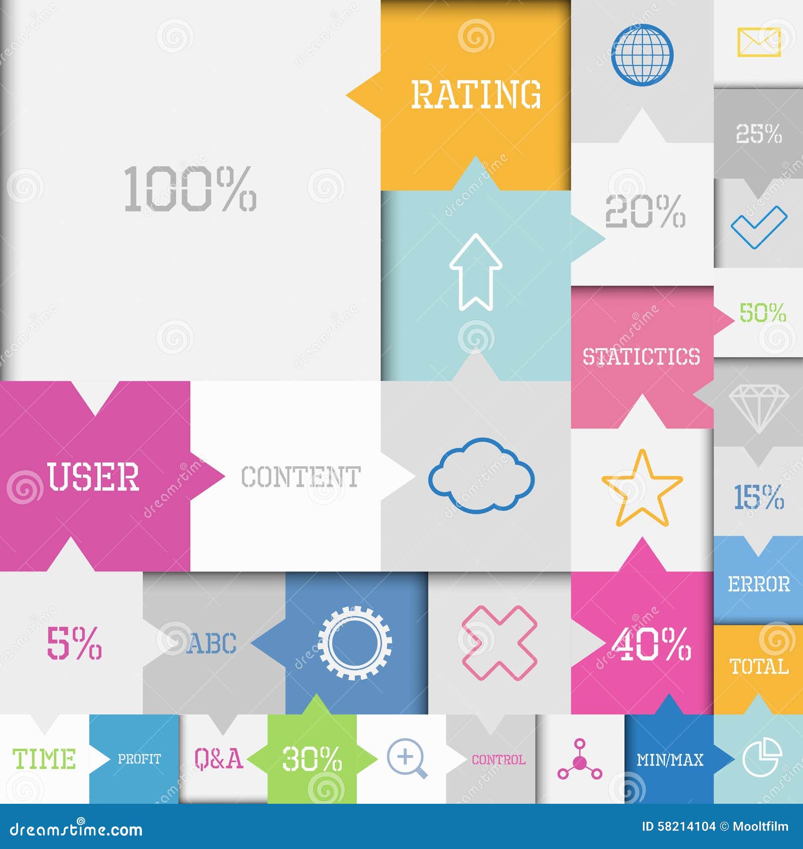 Square infographic stock vector. Illustration of display - 58214104