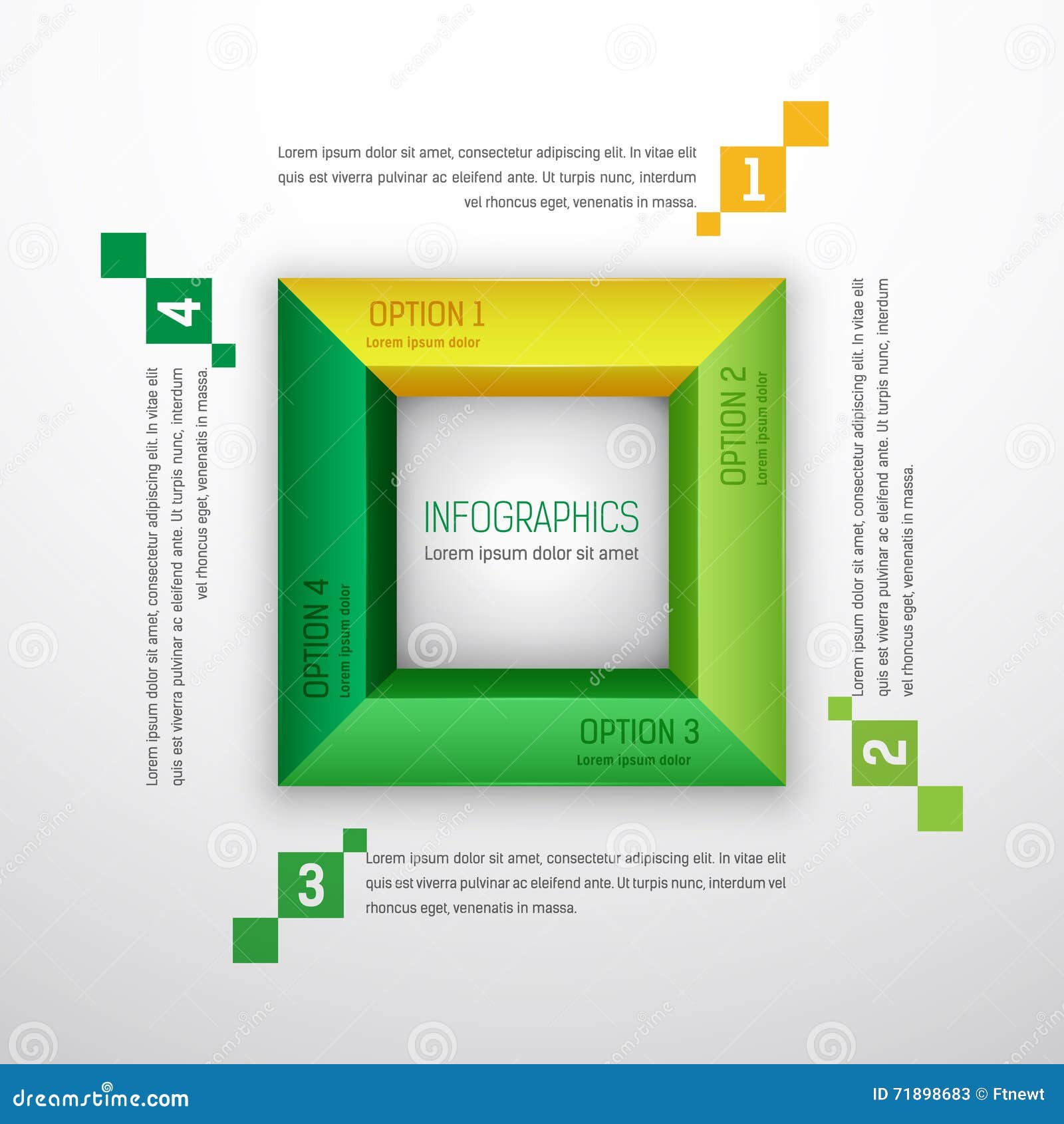 Square infographics stock illustration. Illustration of direction ...