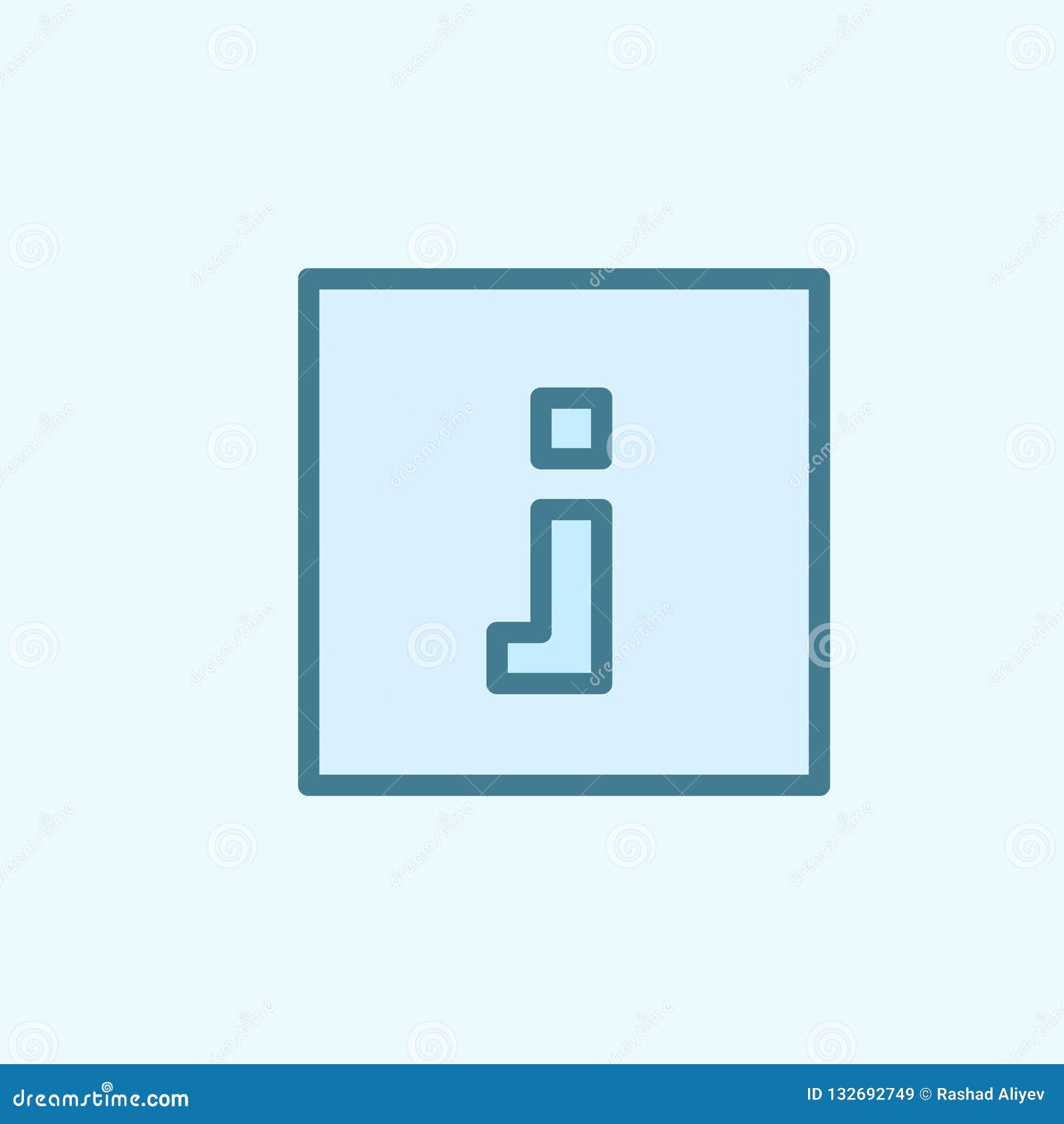 Square Information Sign Field Outline Icon. Element of 2 Color Simple ...