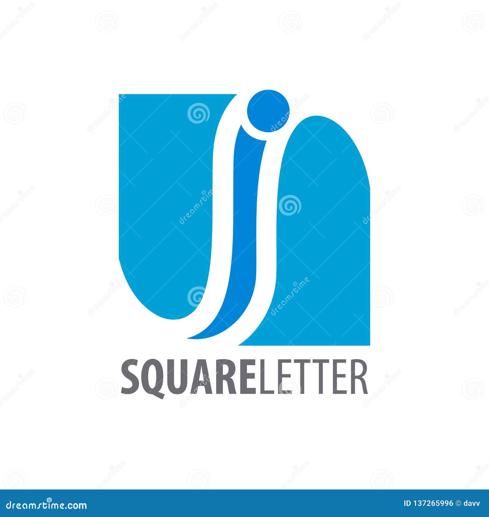 Square Initial Letter I Logo Concept Design. Symbol Graphic Template ...