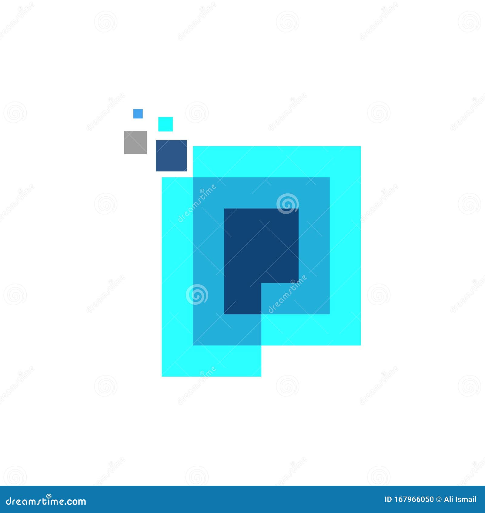 Square initial p logo stock vector. Illustration of connect - 167966050