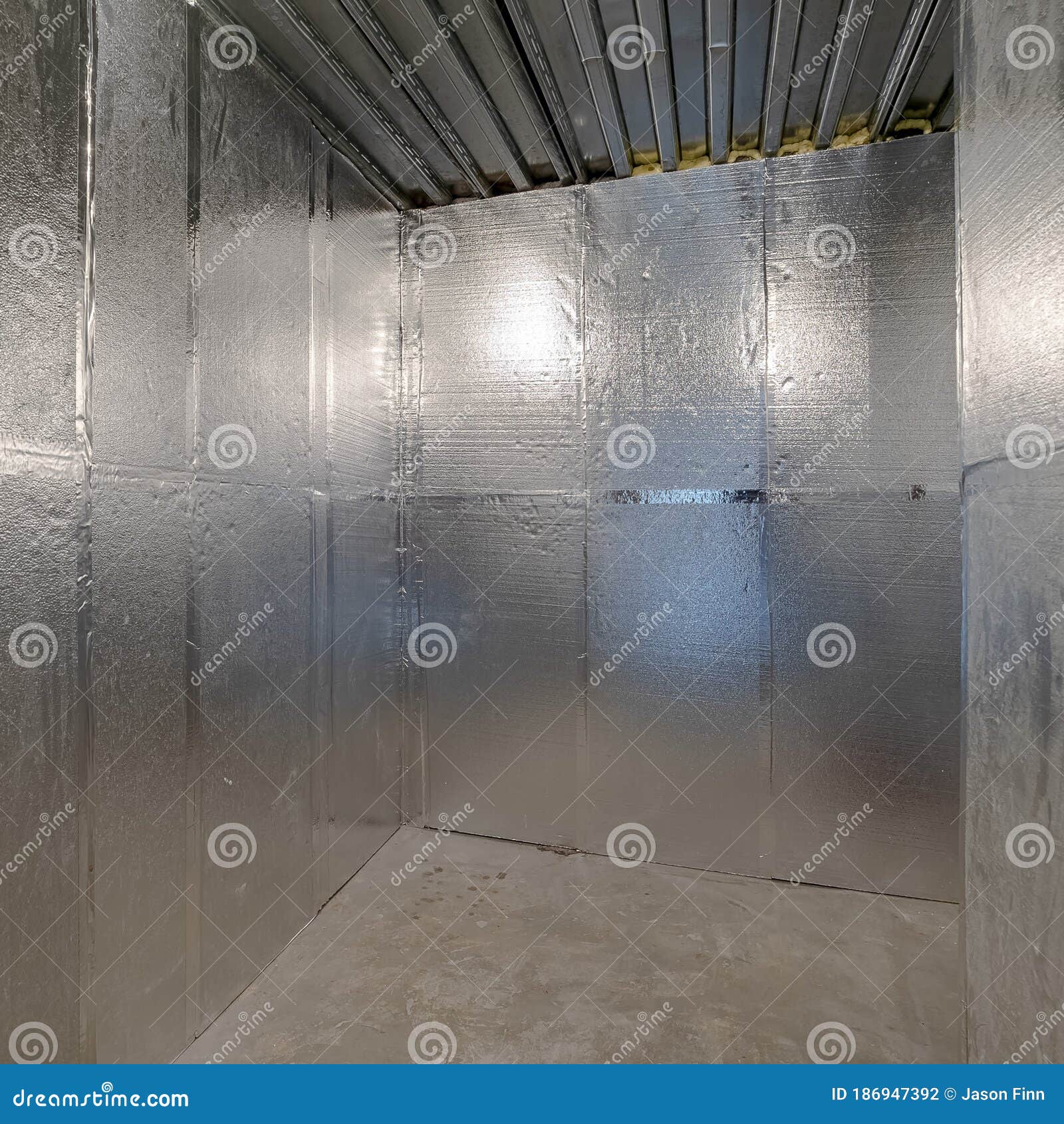 Square Internal Cold Room in a Residential House Stock Photo - Image of ...