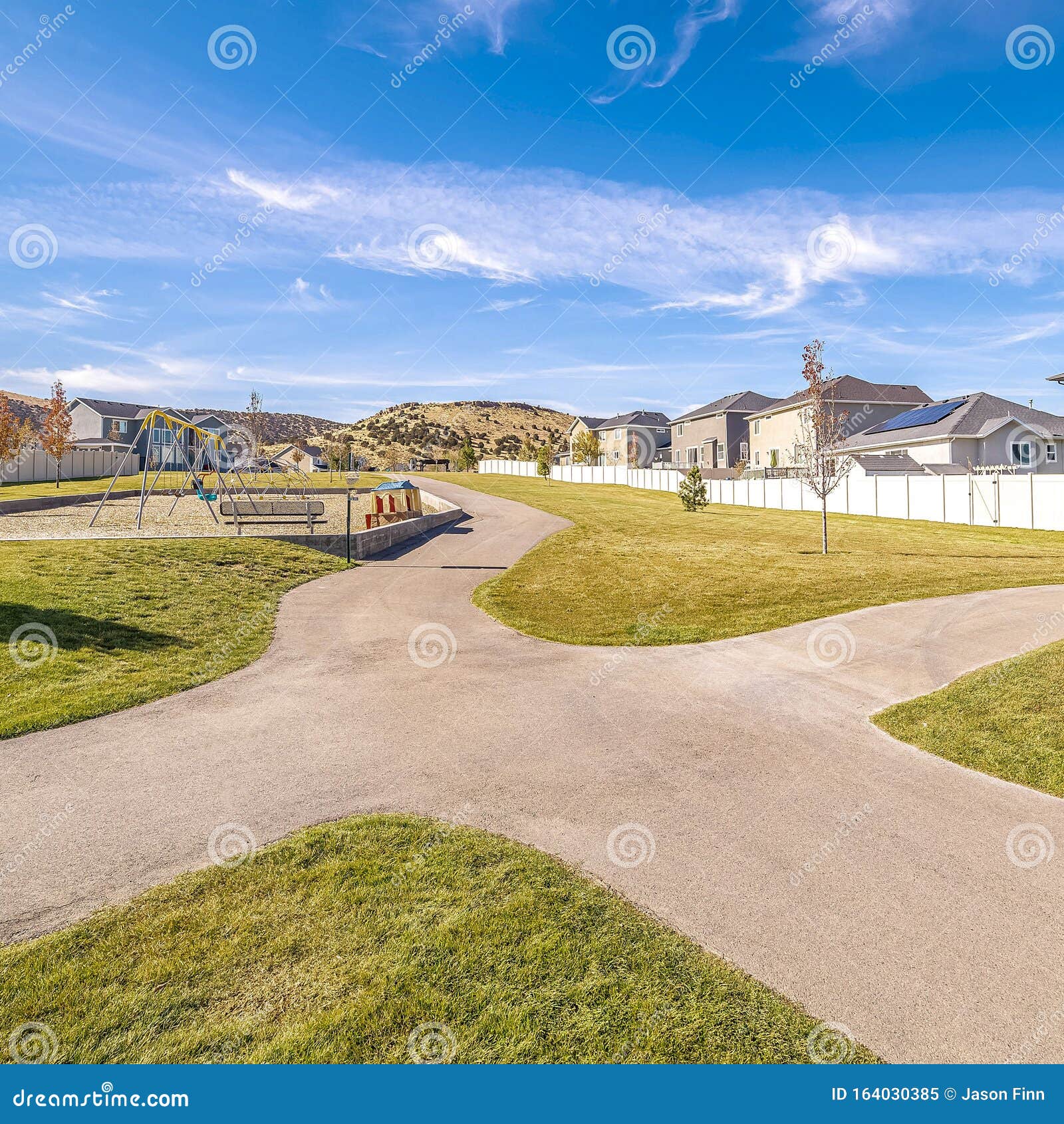 Square Intersection of Two Paved Walkways on an Estate Stock Image ...