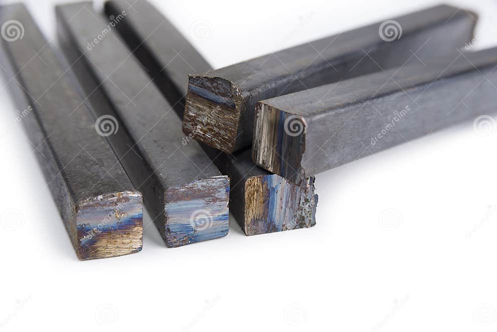 Square Iron Rod on a White Background Stock Image - Image of round ...