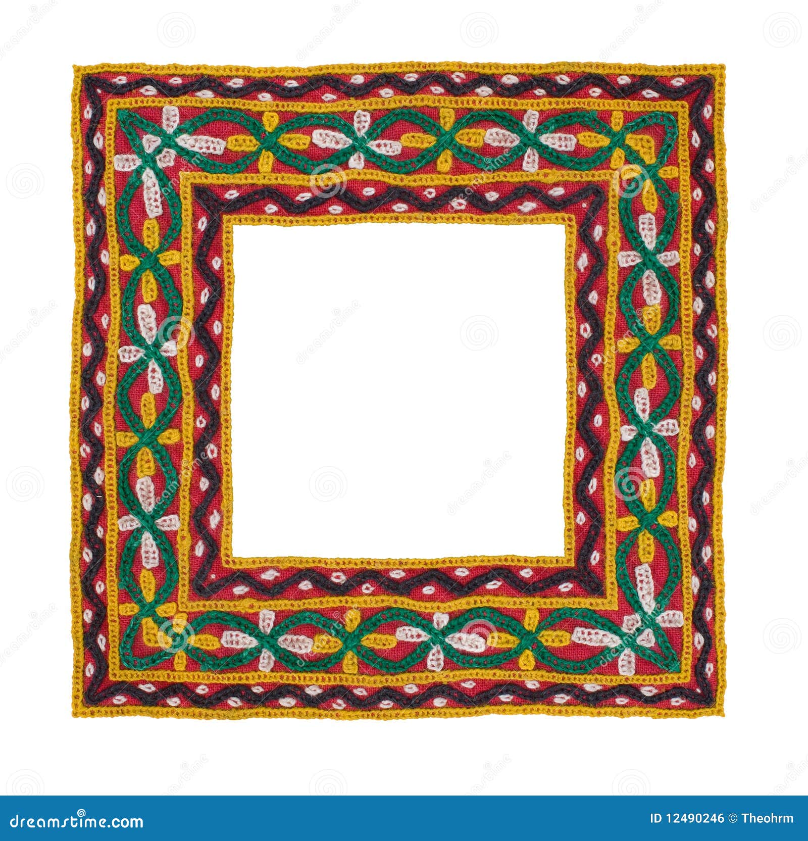 Square Isolated Textile Border Stock Photo - Image of ethnic ...