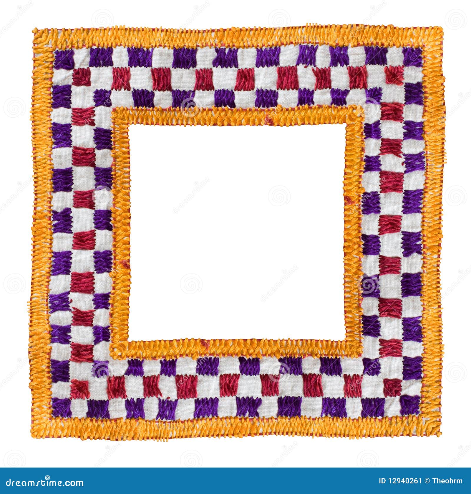 Square Isolated Textile Border Stock Image - Image of copyspace ...