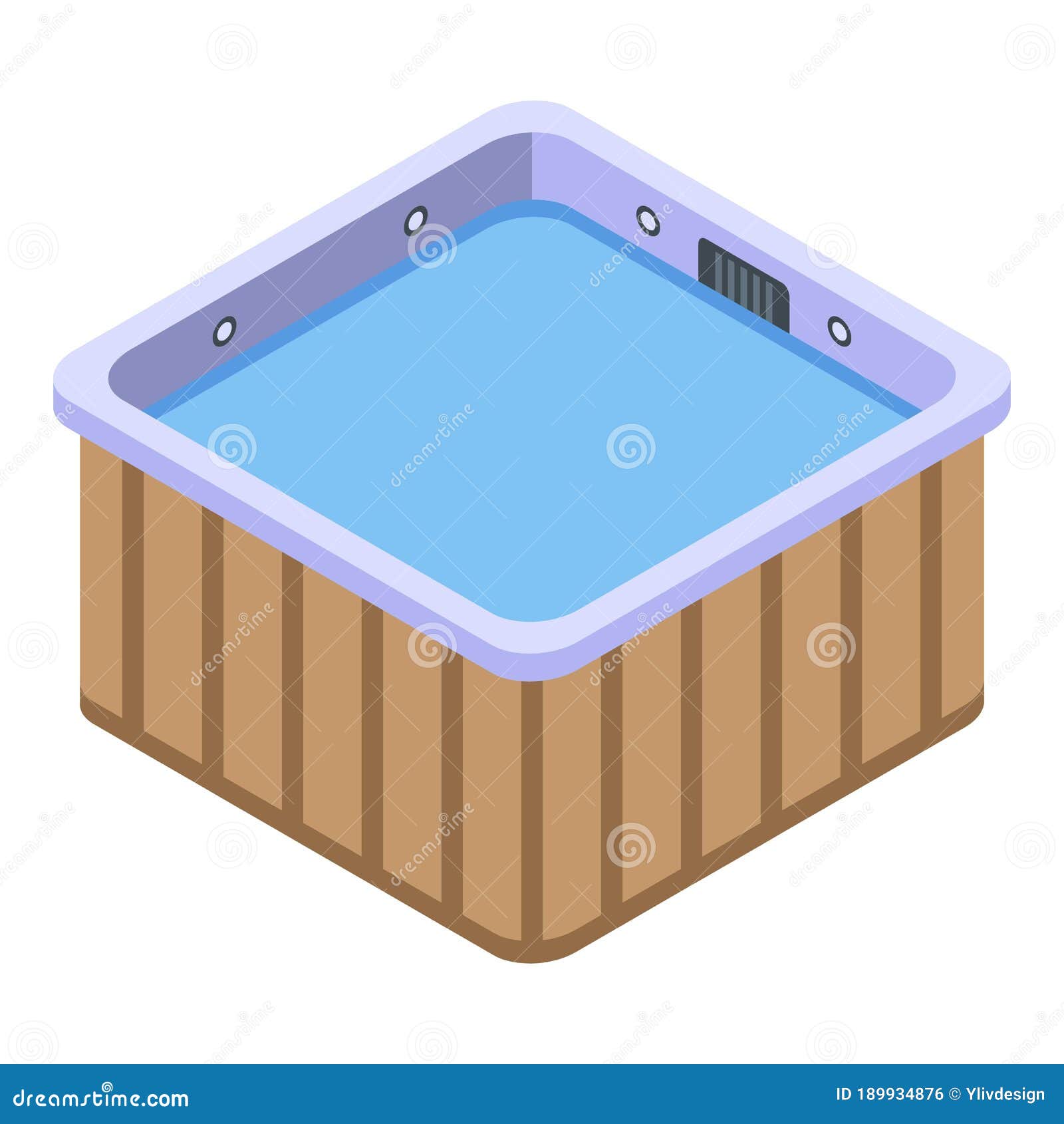Spa Jacuzzi Icon, Simple Style Vector Illustration | CartoonDealer.com ...